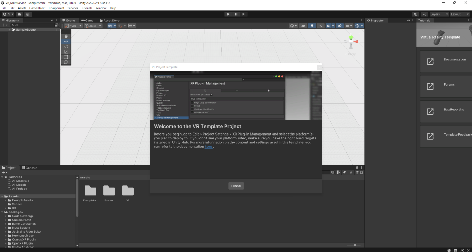 Unity VRでHTC Vive、Oculus Quest2両対応のプロジェクトを作成する - Sheltie Garage Tech