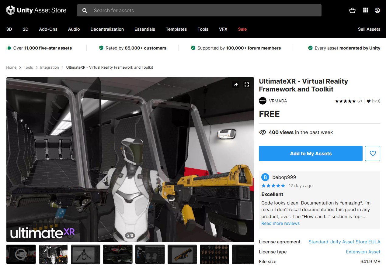 UnityのオープンソースXRフレームワーク「UltimateXR」を試してみる - Sheltie Garage Tech